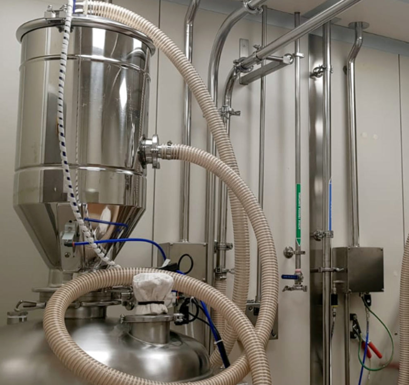 Pneumatic conveying for pharmaceutical powders - Trasporto pneumatico Apply